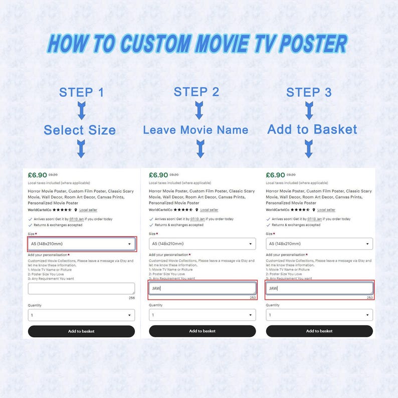 Personalized Movie Poster, Custom Film Poster, Wall Decor, Room Art ...