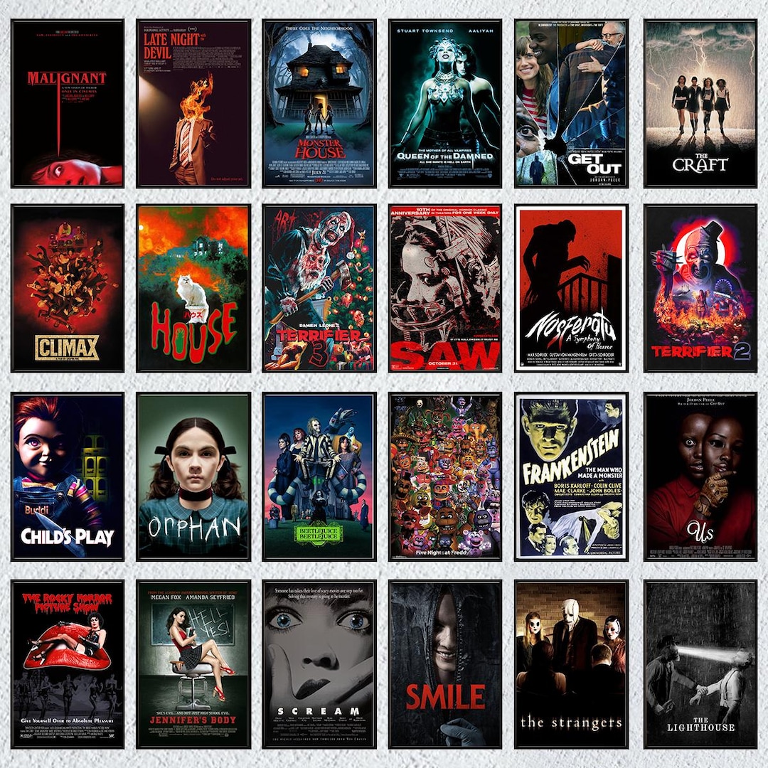 Horror Movie Poster Classic Scary Movie Digital Download Poster Wall ...