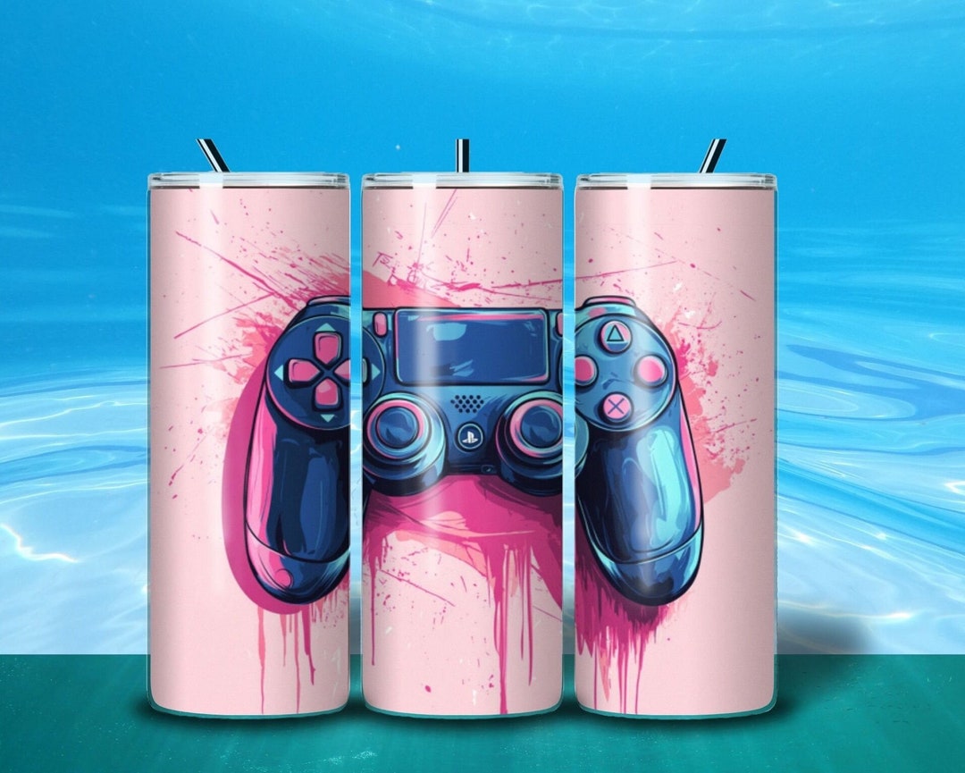 Gaming Controller Art – Pop Art Design in Blue and Pink for Gamers ...