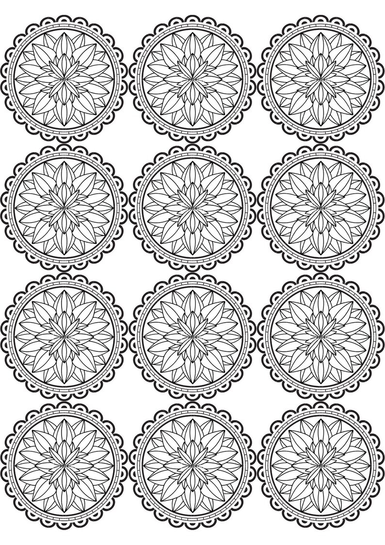 Mandala Coloring Pages - Etsy