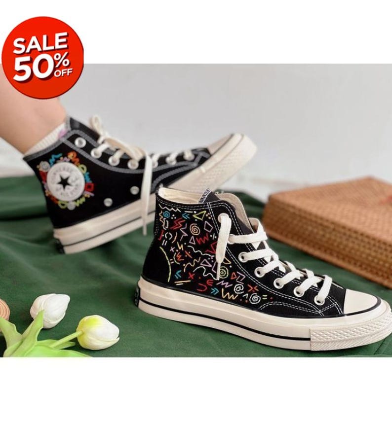 Custom Converse Math Formula Embroidery Pattern, Embroidered Logo Color ...