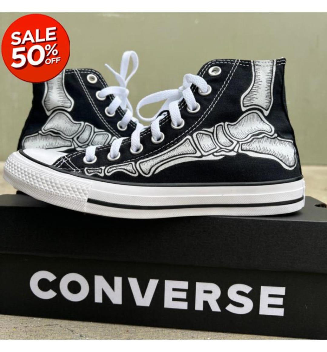 Custom Skeleton Feet Shoes Converse High Top for Men and Women - Etsy