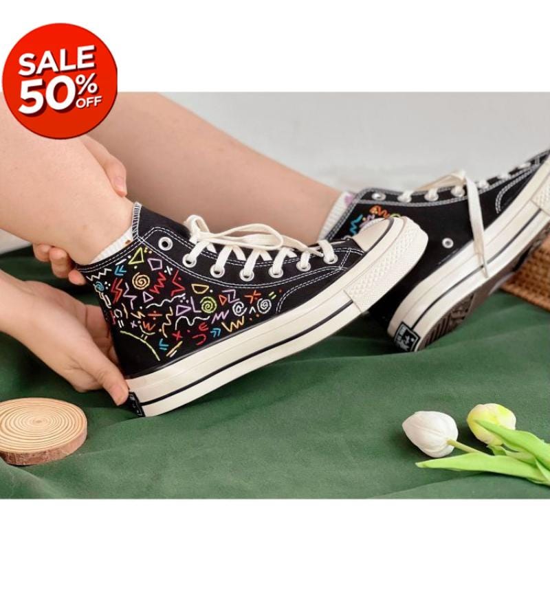 Custom Converse Math Formula Embroidery Pattern, Embroidered Logo Color ...