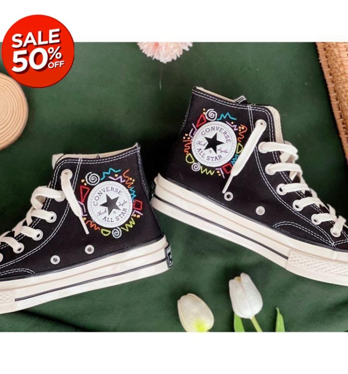 Custom Converse Math Formula Embroidery Pattern, Embroidered Logo Color ...