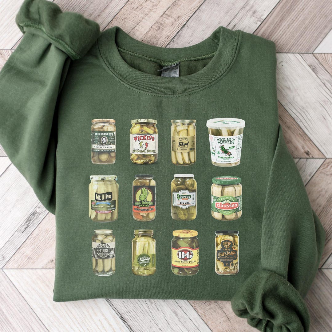 Vintage Canned Pickles Sweatshirt Canning Season Sweatshirt Pickle ...