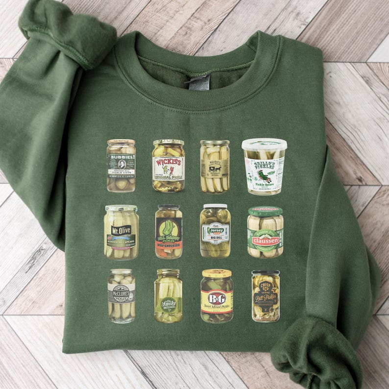 Vintage Canned Pickles Sweatshirt Canning Season Sweatshirt Pickle ...