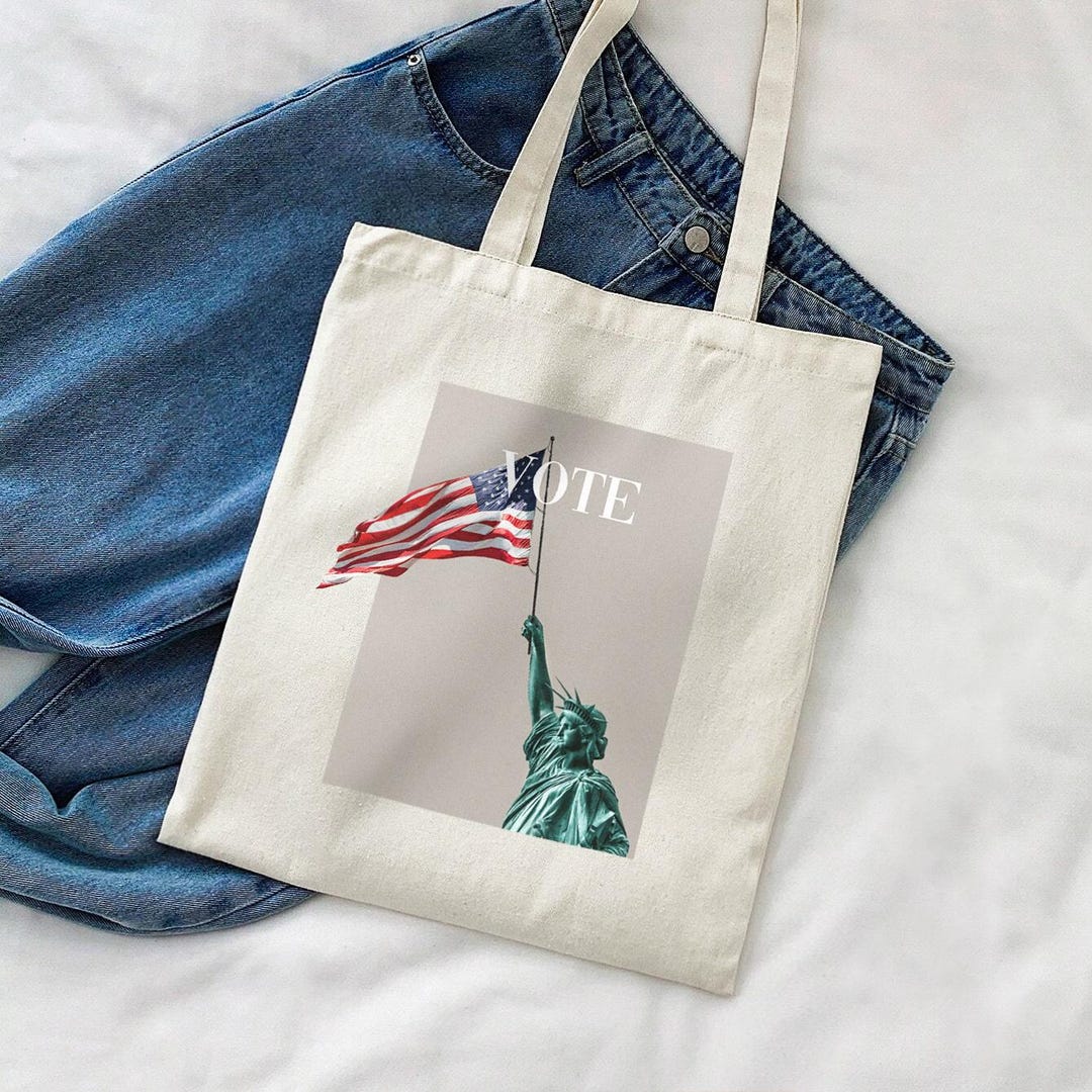 Eco Friendly Vote Tote Bag Election 2024 Liberty Canvas Tote Bag Voter ...