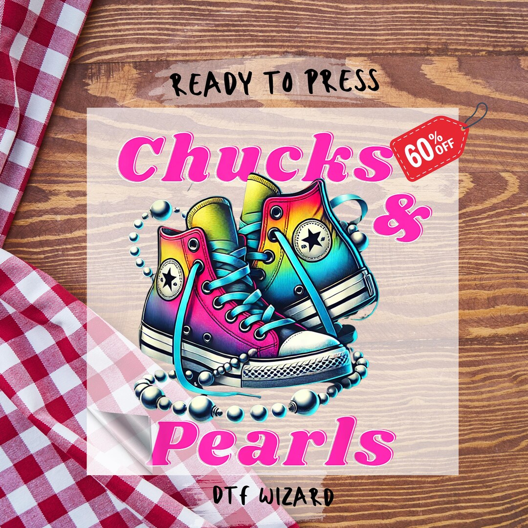 Chucks and Pearls Kamala Harris 2024 for the People Dtf Transfer, Madam ...