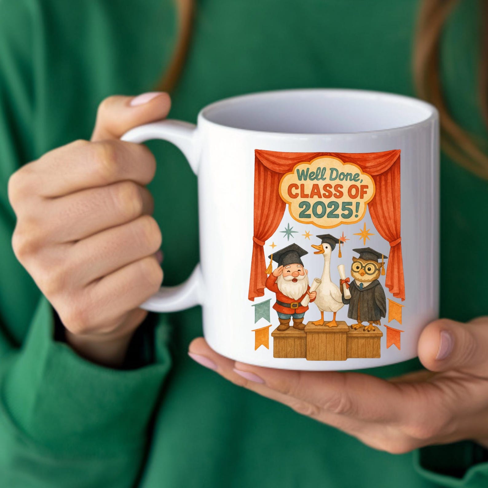 Graduation Gnome and Goose Clipart Bundle Class of 2025 | Retro Grad ...