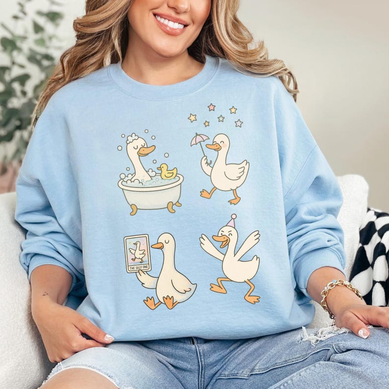 Funny Silly Goose Clipart Bundle PNG | Cute Goose Quotes Sublimation ...