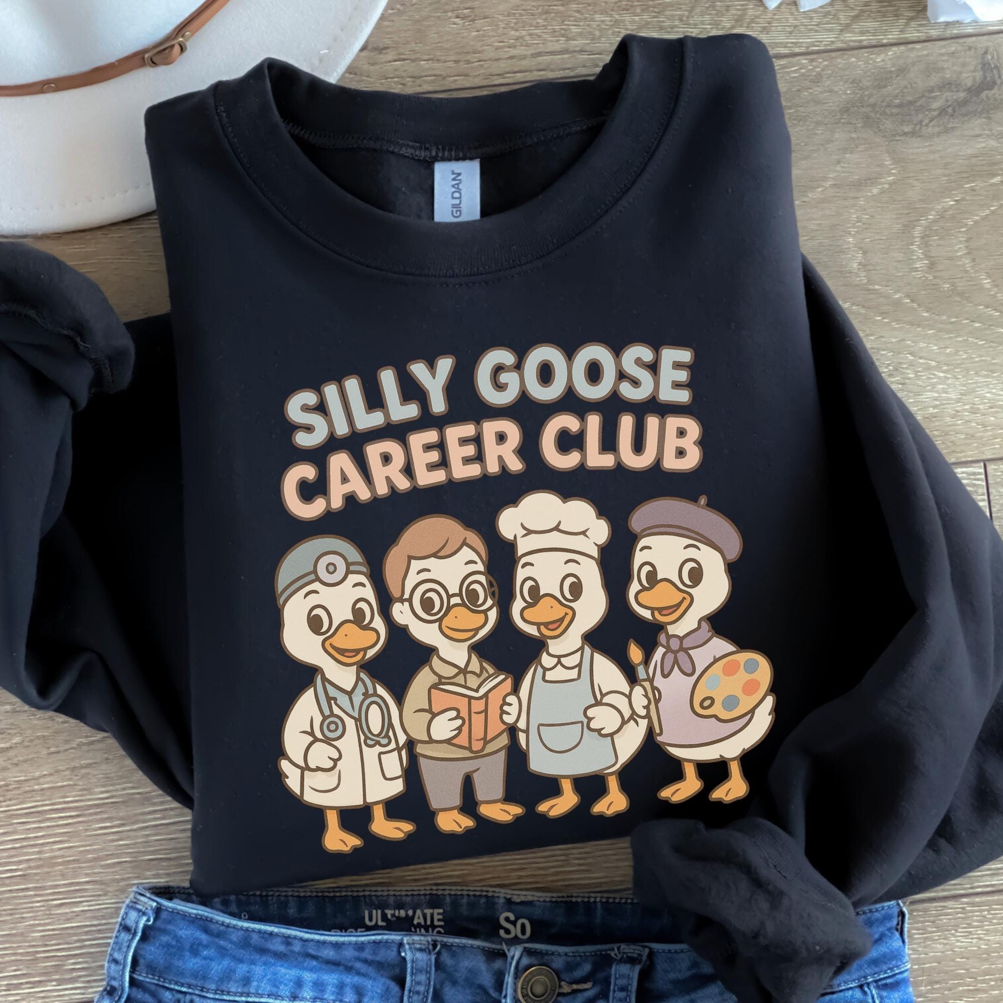 Silly Goose Career Club Clipart – Cute Profession Goose PNG, Teacher ...