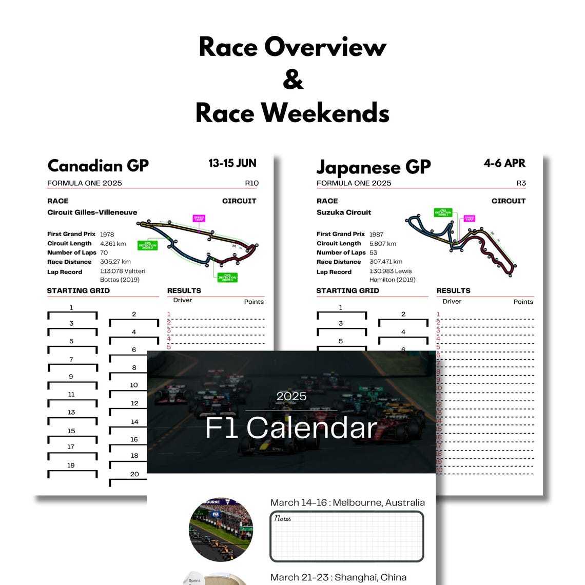 F1 Journal 2025 | Formula 1 | Digital Planner F1 2025 | Ferrari | F1 ...