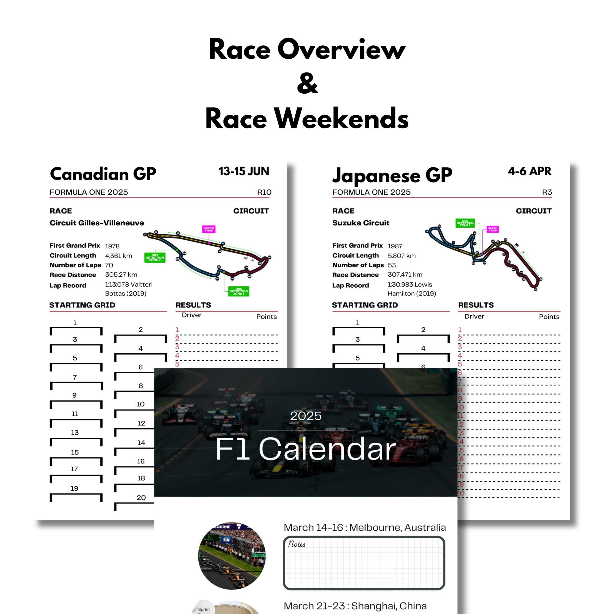F1 Journal 2025 | Formula 1 | Digital Planner F1 2025 | Ferrari | F1 ...