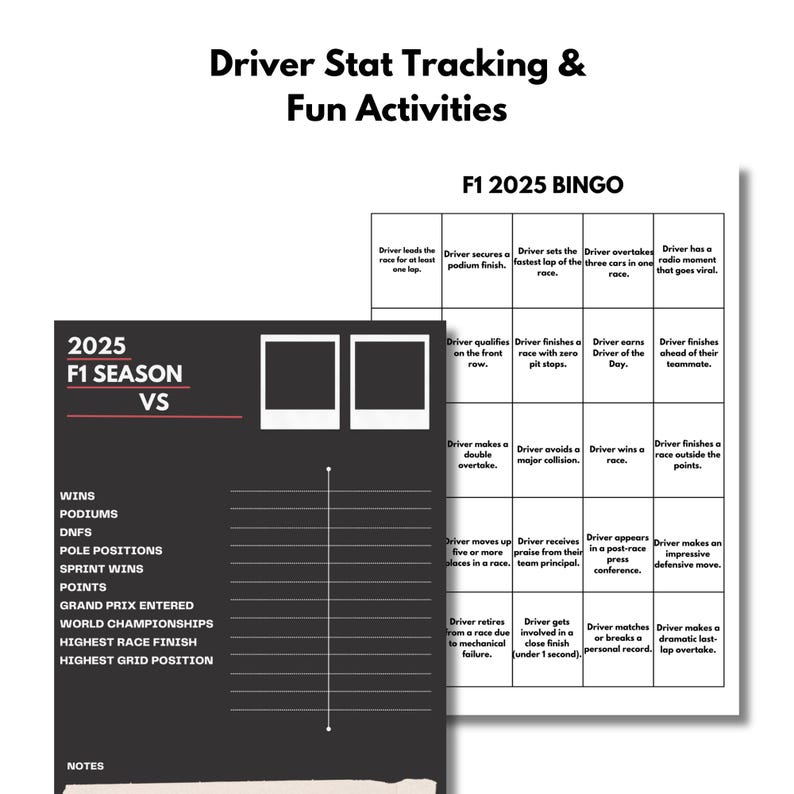 F1 Driver Journal 2025 | Formula 1 | Digital Planner F1 2025 | Ferrari ...
