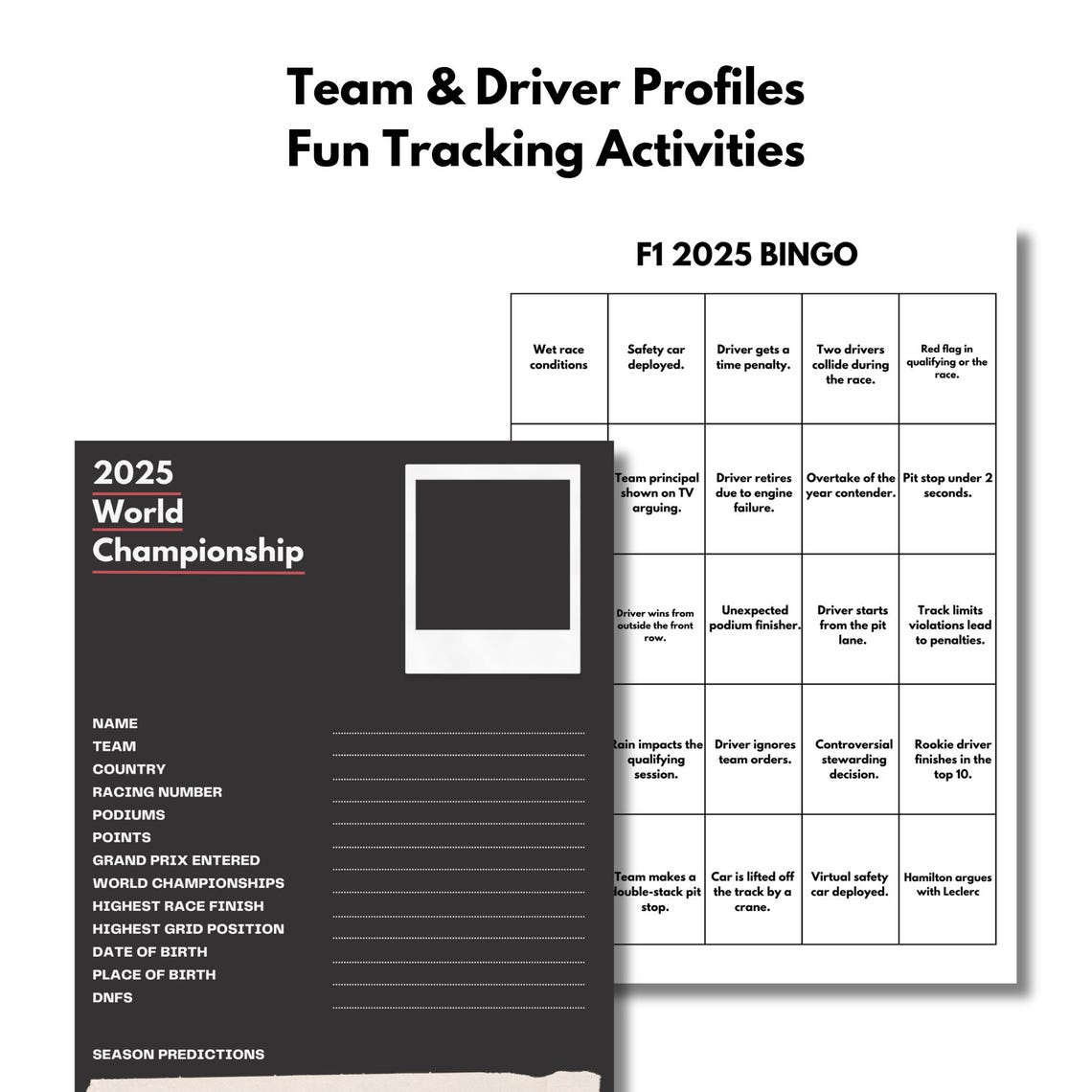 F1 Journal 2025 | Formula 1 | Digital Planner F1 2025 | Ferrari | F1 ...