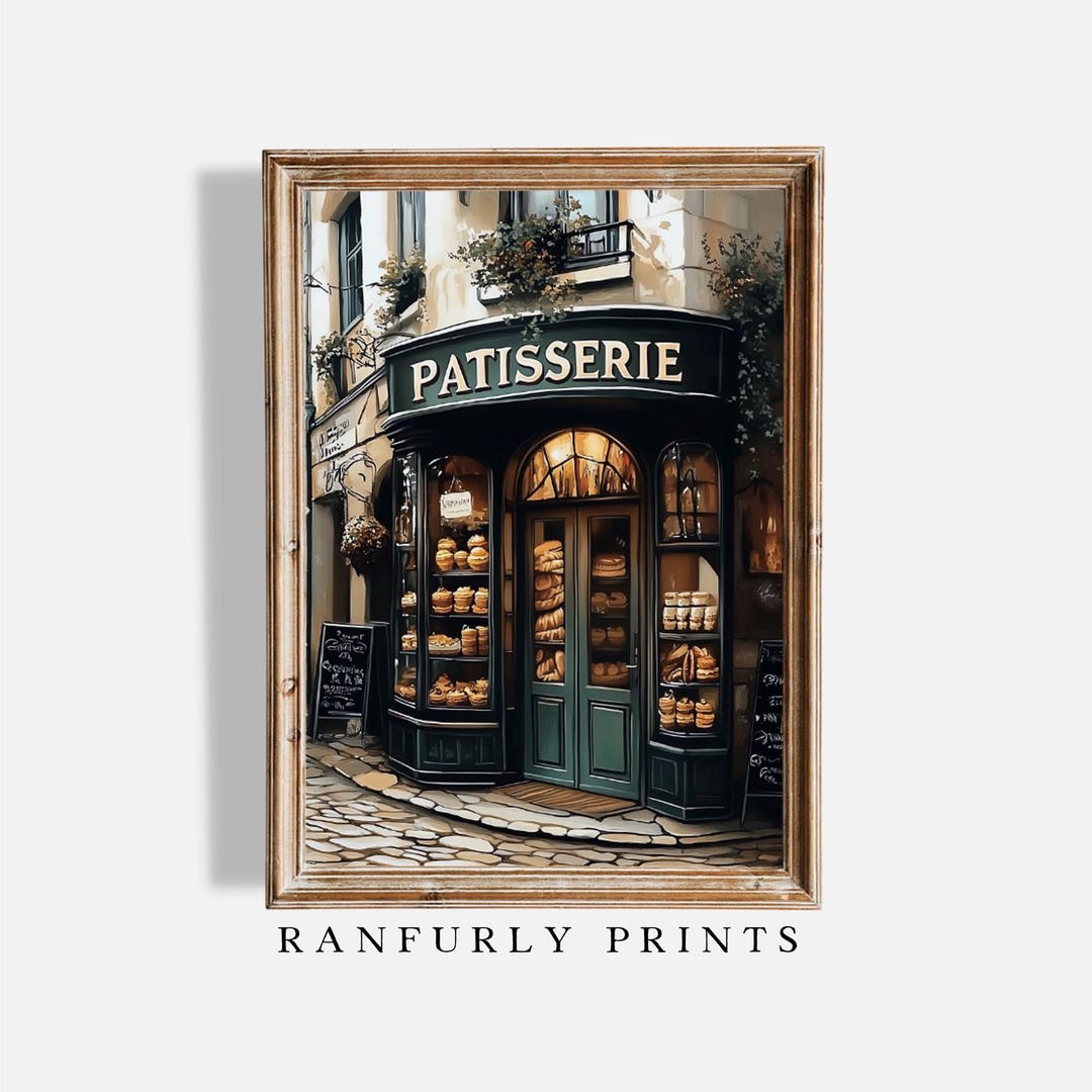 French Patisserie Digital Download Art Print Printable Bakery Pastries ...