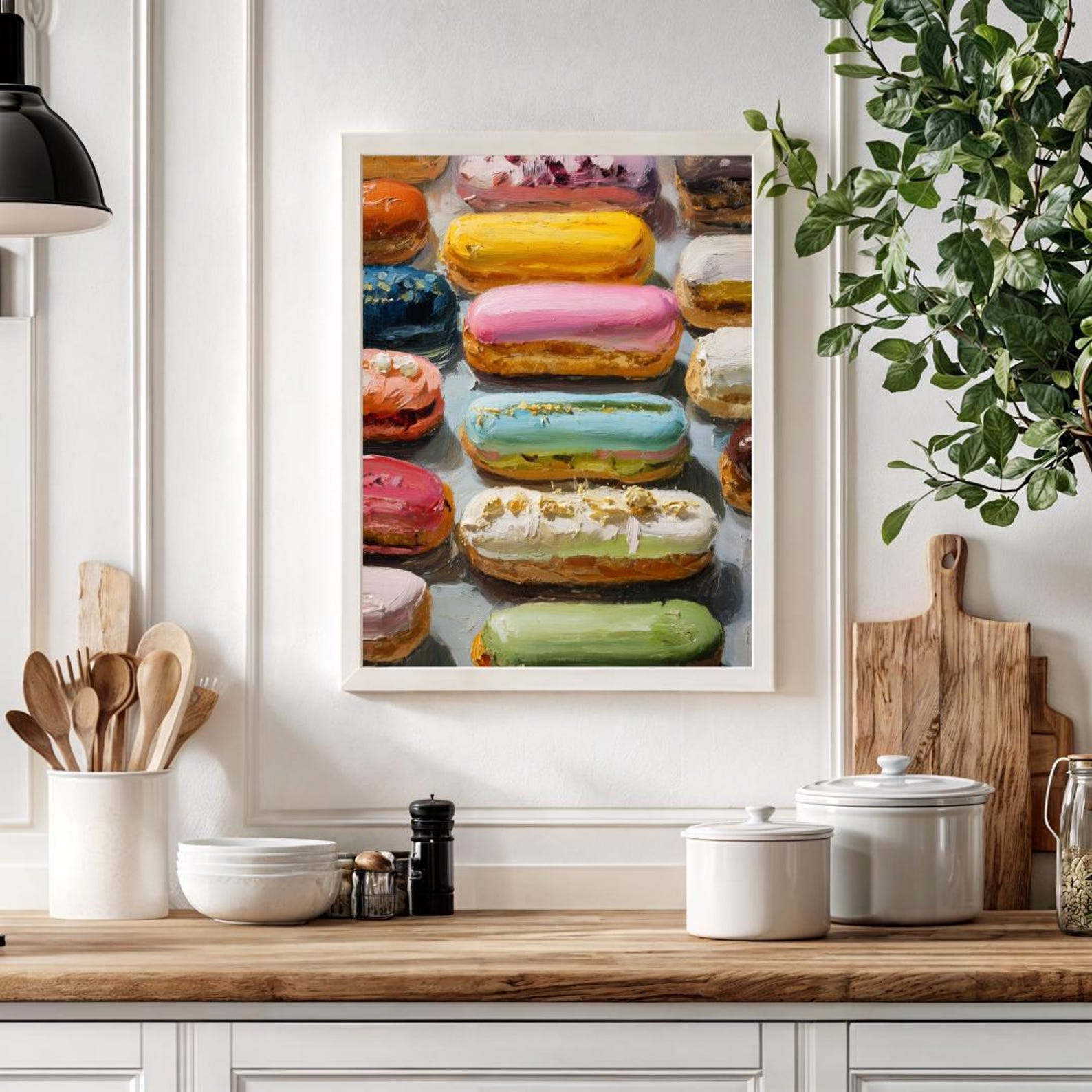 Colorful Eclairs Still Life Print: Vintage French Patisserie Art ...