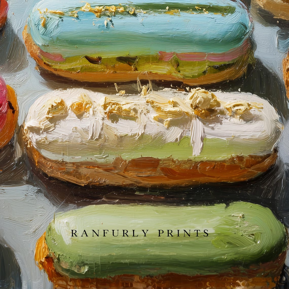 Colorful Eclairs Still Life Print: Vintage French Patisserie Art ...