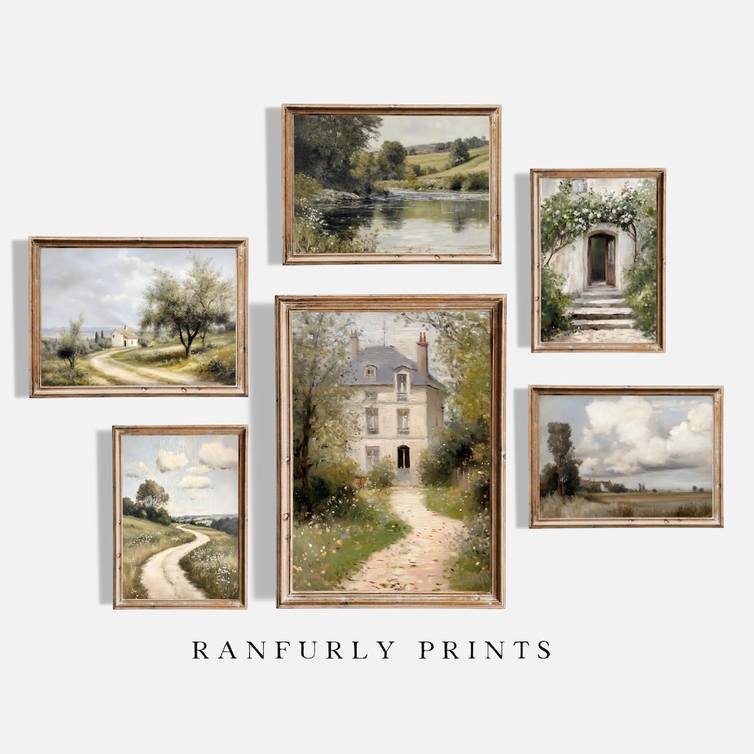 French Country Prints Set: Vintage Farmhouse Wall Art (digital Download ...