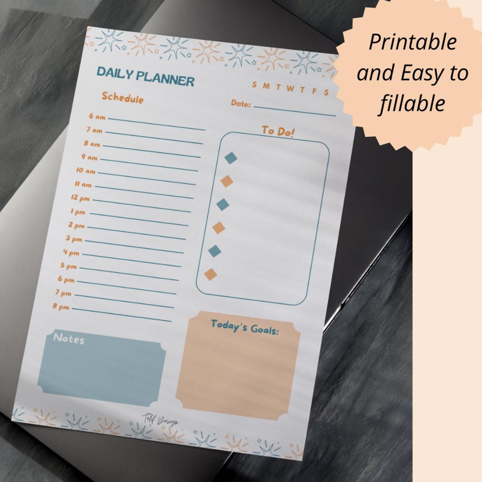 Daily Planner. Daily Routines / Schedule. A4 /A5 / Letter. Printable ...