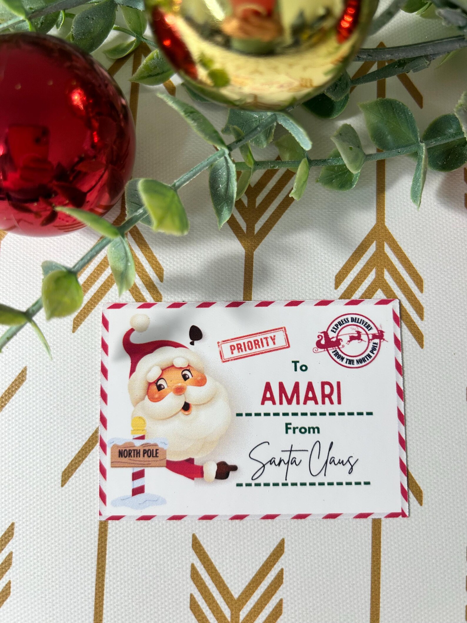 Personalized Santa Stickers for Presents, Santa Present Stickers, From ...