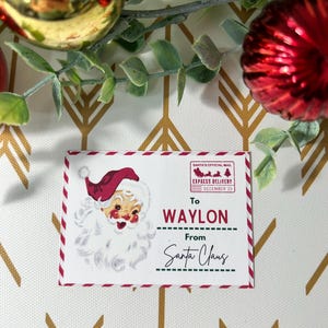 Personalized Santa Stickers for Presents, Santa Present Stickers, From ...