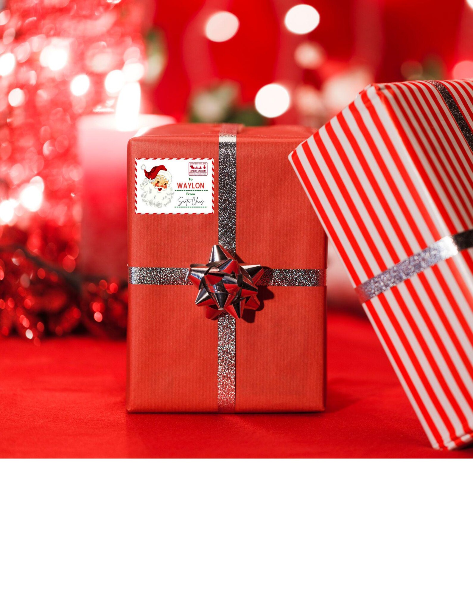 Personalized Santa Stickers for Presents, Santa Present Stickers, From ...