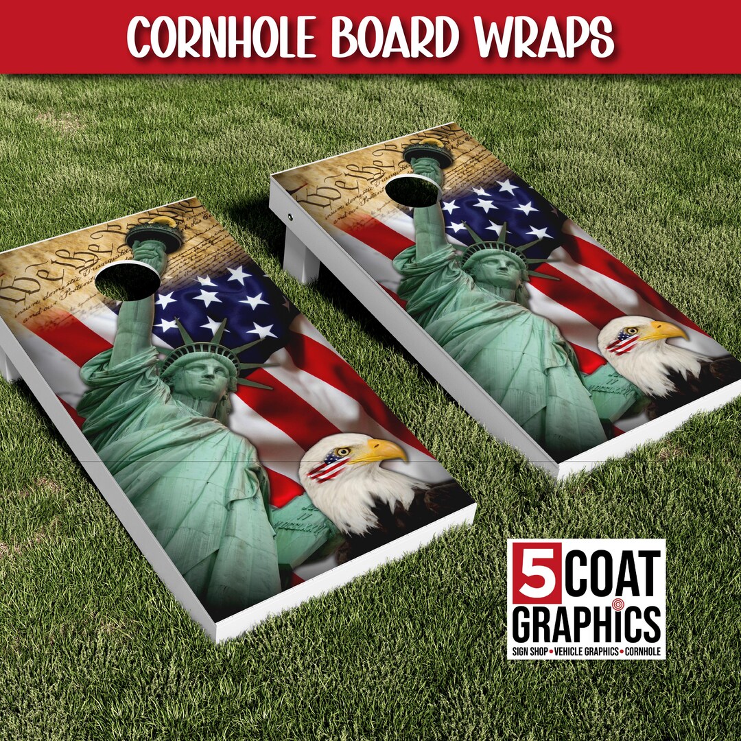 Liberty We the People 2 Board Wraps USA Flag War Eagle Skins Outdoor ...