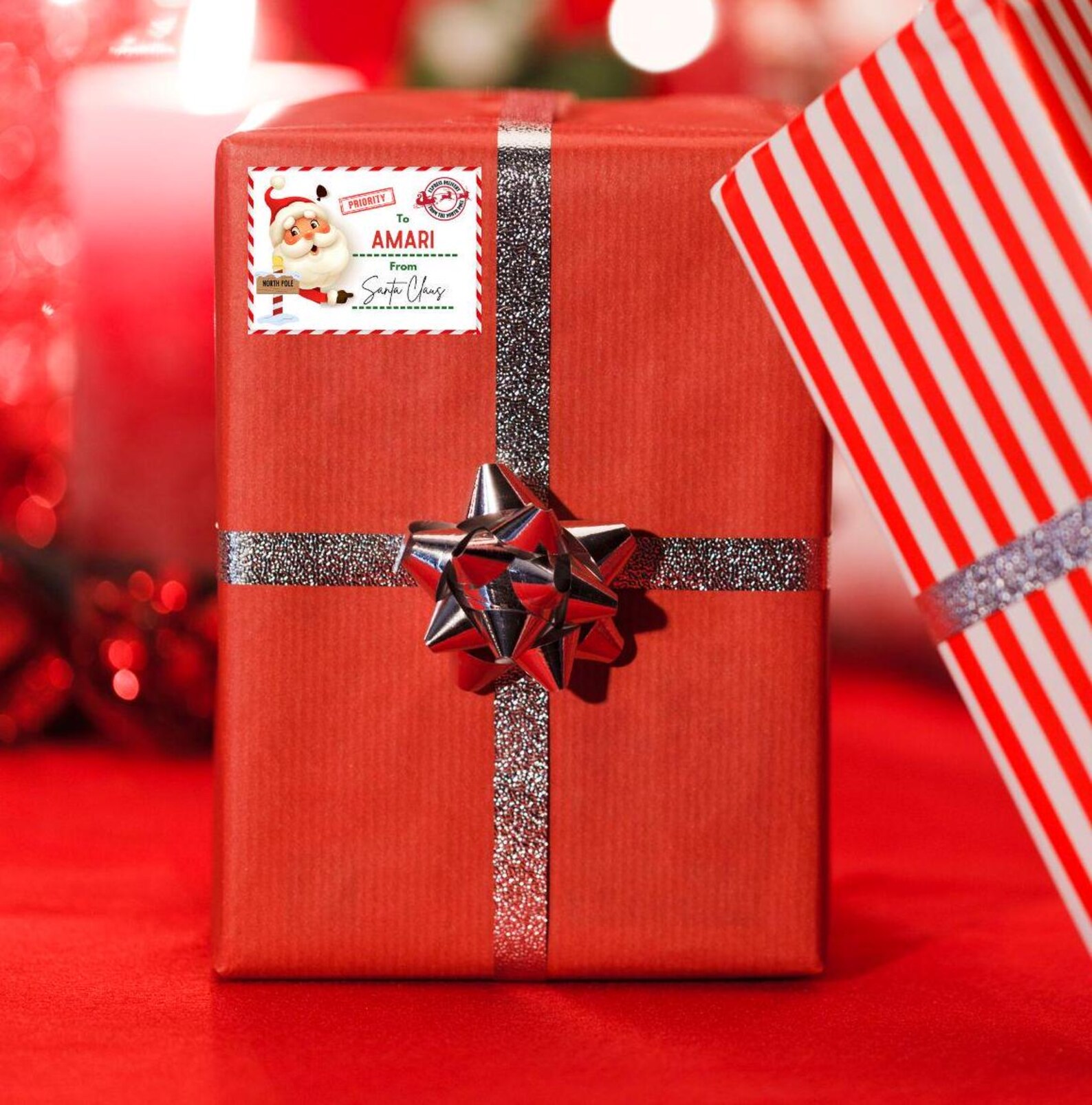 Personalized Santa Stickers for Presents, Santa Present Stickers, From ...