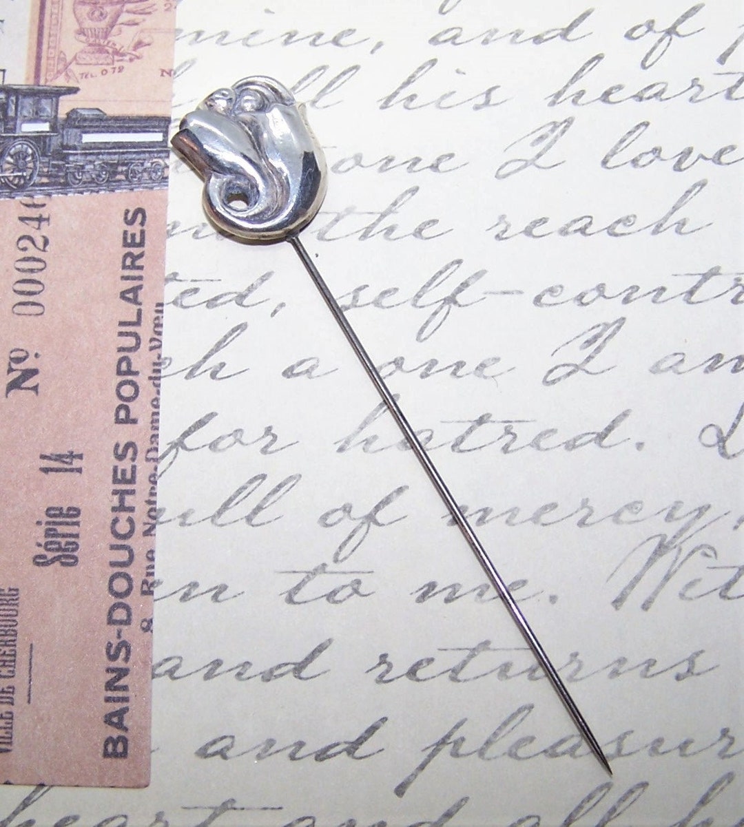 Vintage Mid Century Georg Jensen USA Sterling Silver Stick Pin Design ...