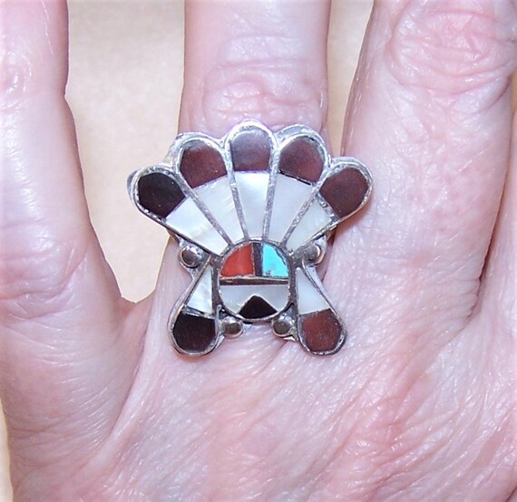vintage zuni indian sun - Gem