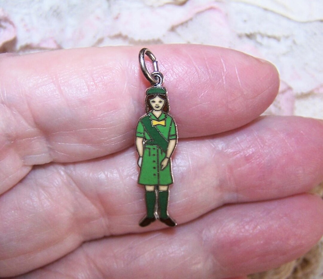 Vintage Griffith & Company Sterling Silver Enamel Charm Junior Girl ...