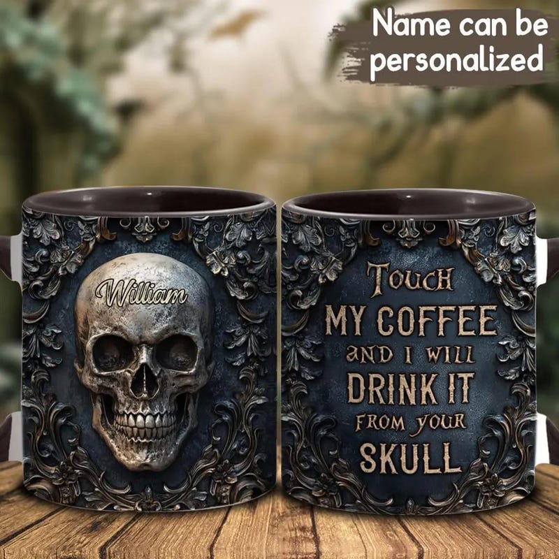 Skull Mug - Etsy