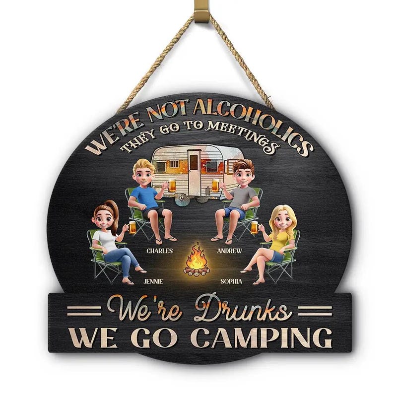 Wood Camping Sign - Etsy