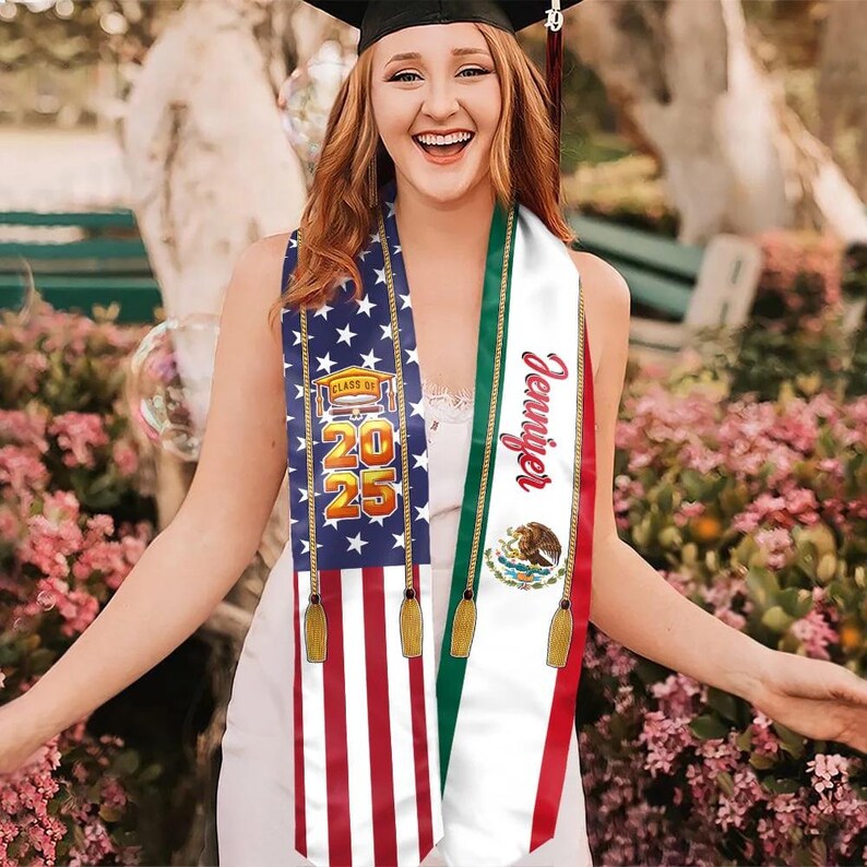 Country Flag Class of 2026 Stoles Sash, Graduation Gift, Senior Gift ...