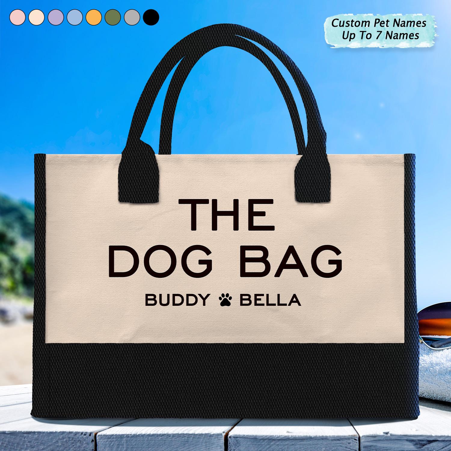 The Dog Bag Personalized Canvas Tote Bag, Personalized Pet Gift Bags ...