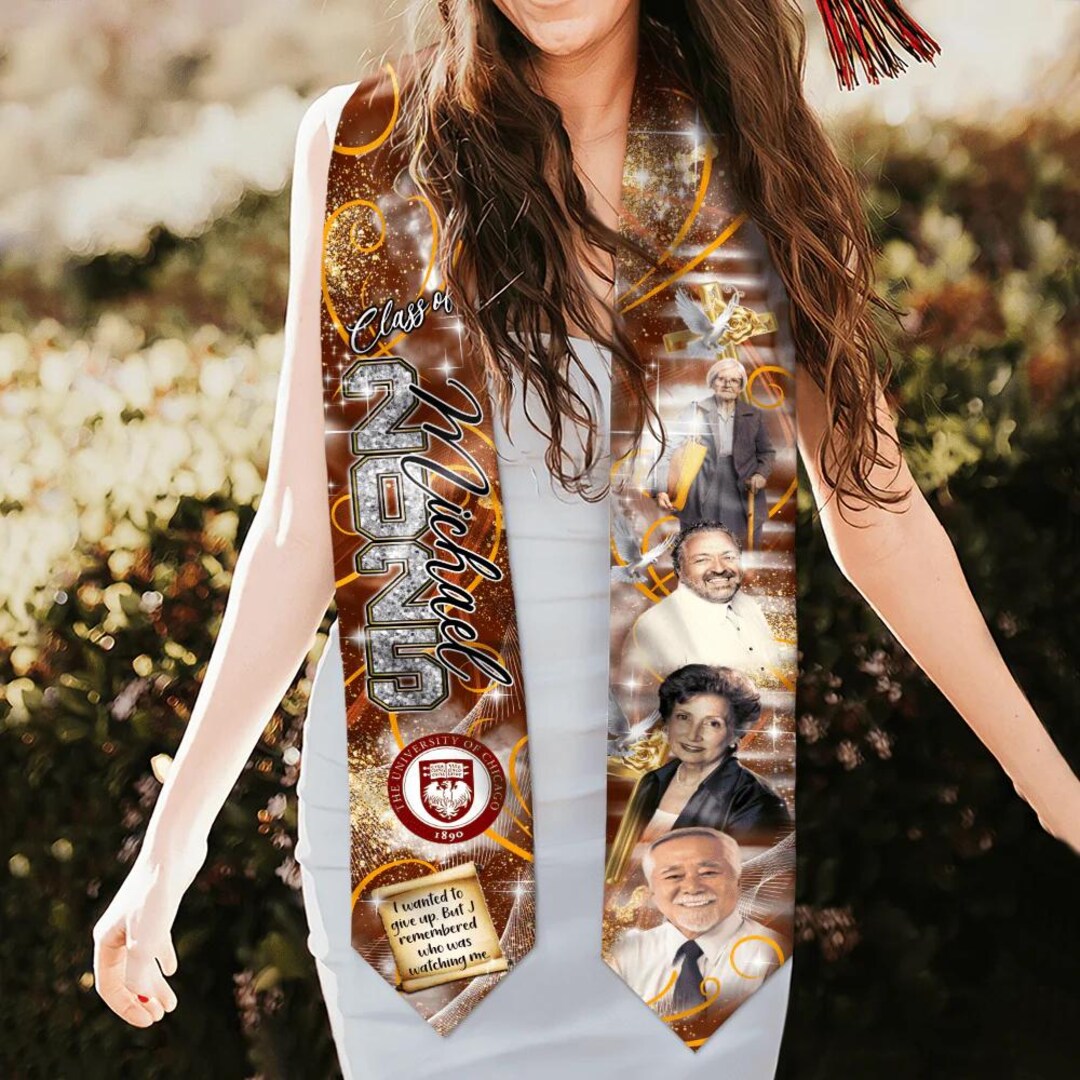 In Loving Memory Graduation Stoles, Custom Graduation Stole With Photos ...