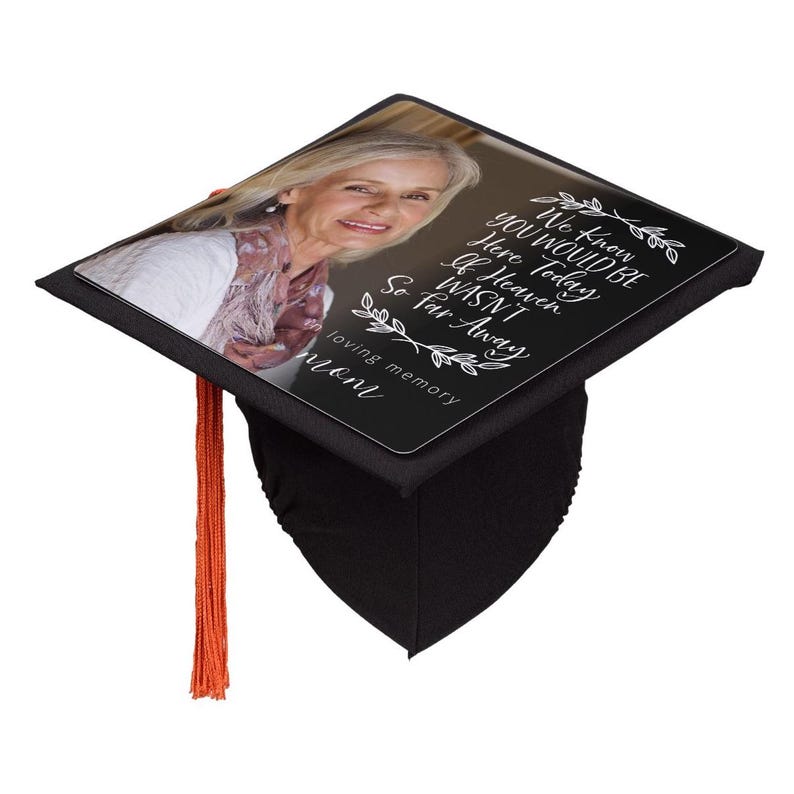 Memorial Modern Photo Tribute Graduation Cap Topper, Memorial Grad ...