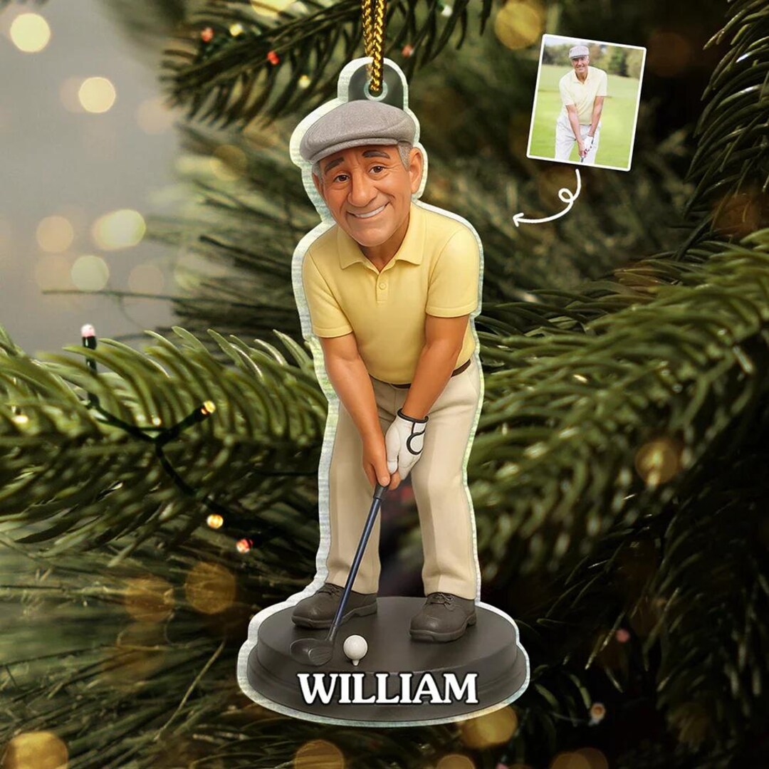 Custom Photo 3D Effect Figure Art Golf Lover - Personalized Custom ...