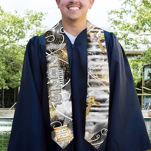 In Loving Memory Graduation Stoles, Custom Graduation Stole With Photos ...