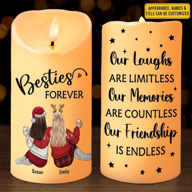 Best Friends Led Candle - Etsy