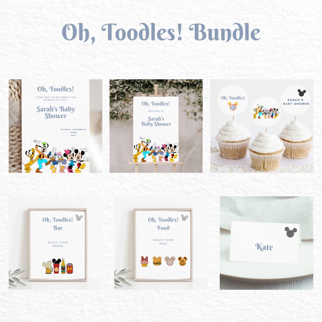 Oh, Toodles Baby Shower Bundle Mickey Mouse Clubhouse Theme - Etsy