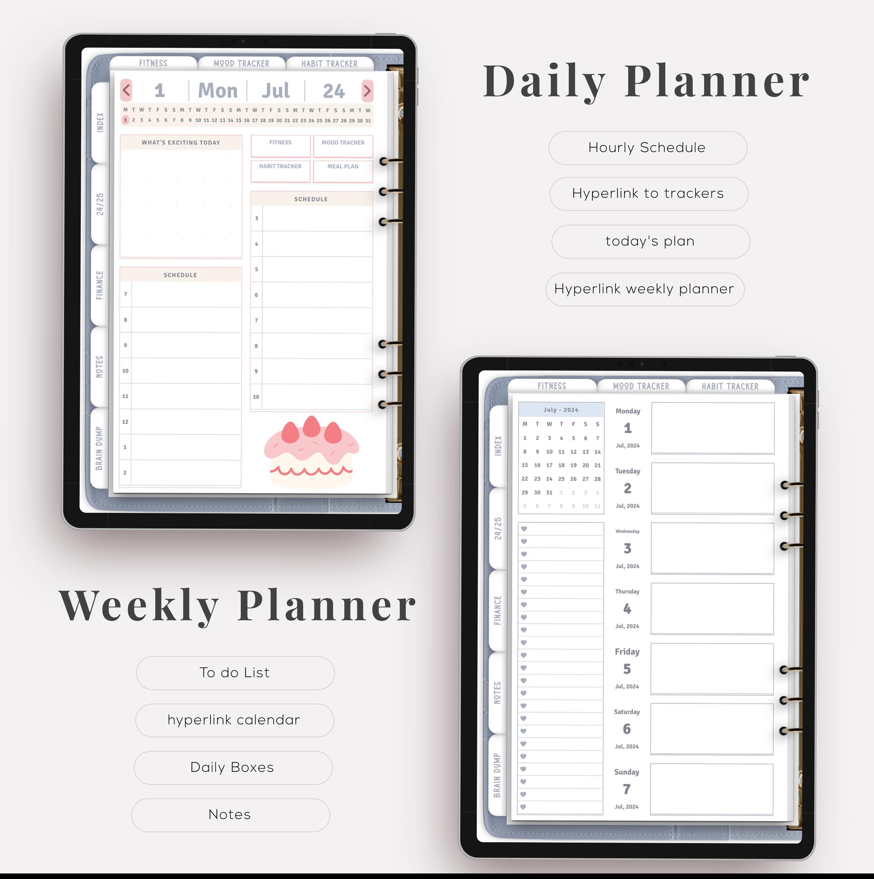 Midyear Digital Planner JULY 2024 JUN 2025 PASTEL MHCA0101 - Etsy