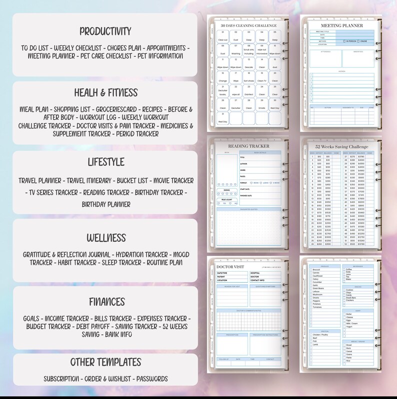 2025 Ultimate Digital Planner - Pastel Theme - Etsy