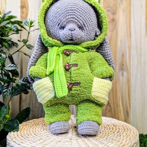 Exclusive Crochet Bunny in a Frog Costume, Single Copy Knitting Toy ...