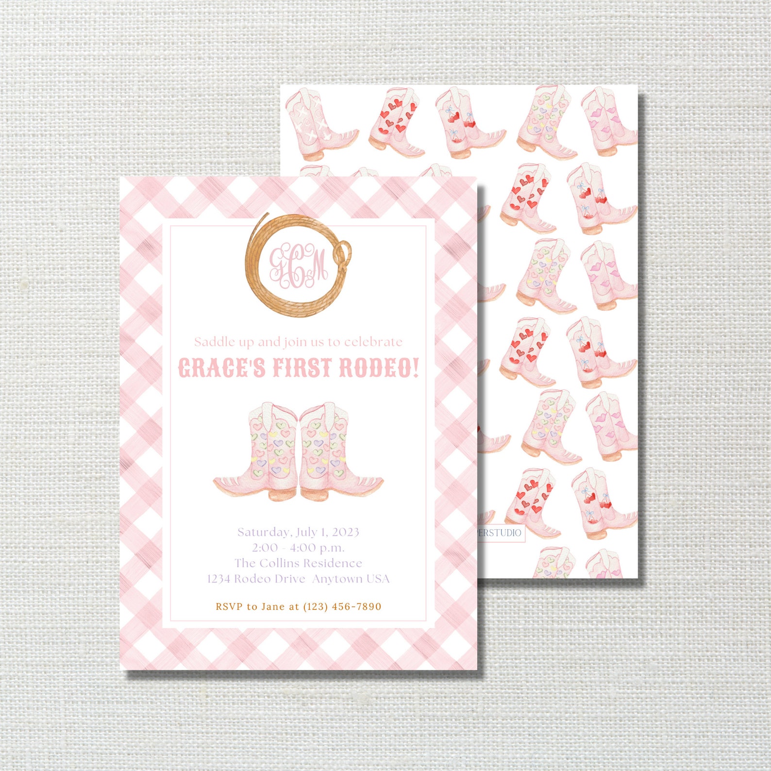My First Rodeo First Birthday Party Invitation Printed Invitations ...