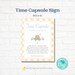 Printable Time Capsule Sign Template Bumblebees First - Etsy