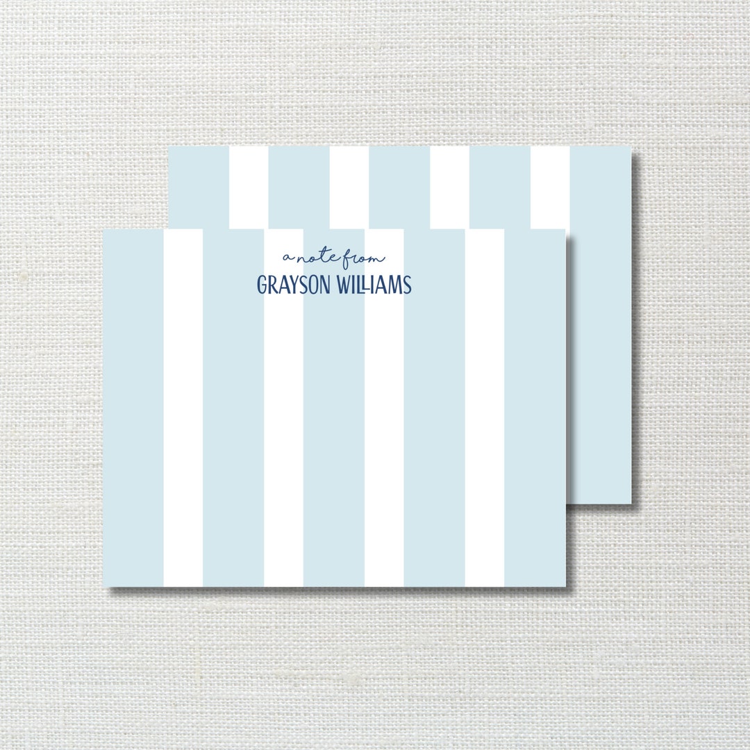 Tarjetas imprimibles para niños Papelería personalizada a rayas ...