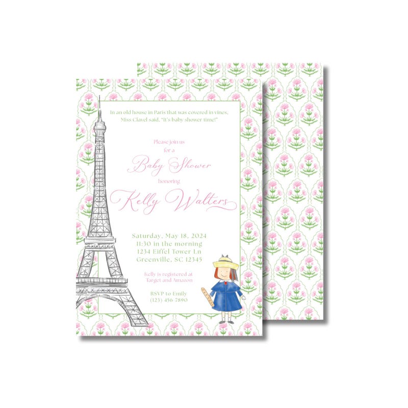 Eiffel Tower Invitation - Etsy