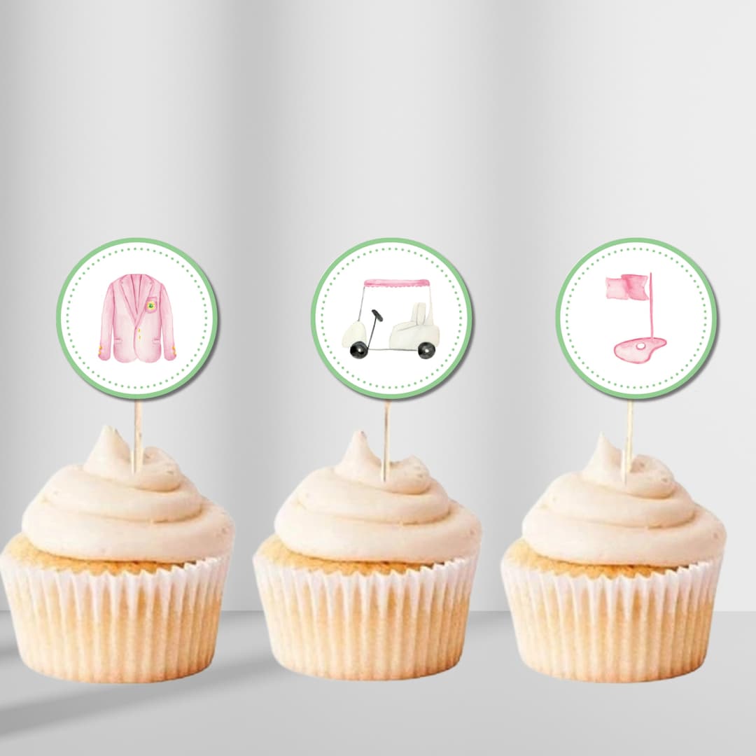 Printable Golf Cupcake Toppers - Golf Birthday Party Cake Decorations ...